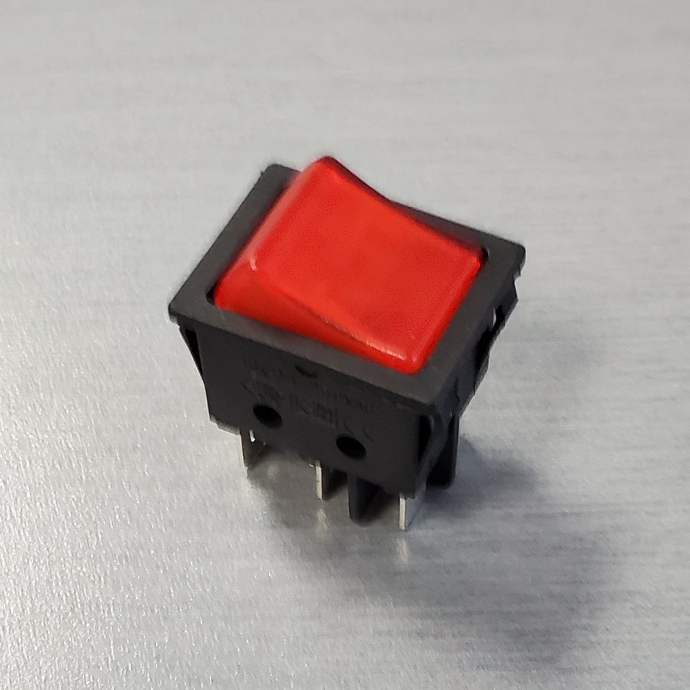 110V 20A DPST rocker switch with red light - Electronics | KGE Ã ...