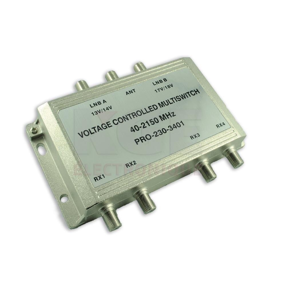 Satellite Dual LNB/Antenna 4-Way Multiswitch - Home | KGE électronique